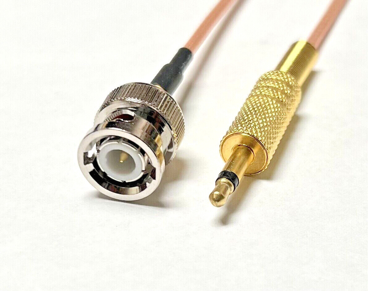 BNC Male to 3.5mm TS 1/8 Male ACI100 Coax Cable 50 ohm Pick Length Lot ...
