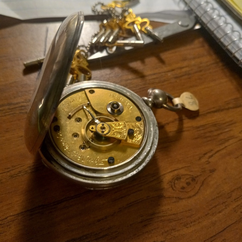 1880 Elgin Key- Wind, Silver-Cased 18 Size 11 Jewel Pocket Watch Runs ...
