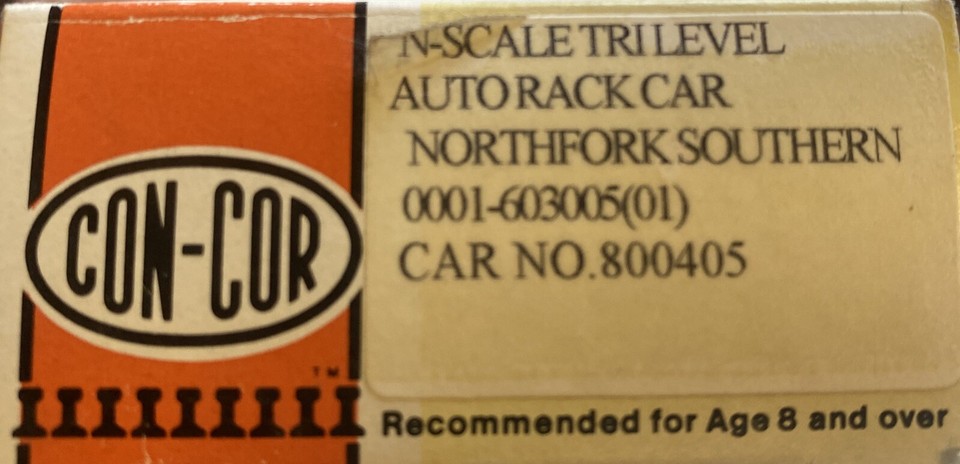 Con-Cor N Scale Tri Level Auto Rack Car Union Pacific ETTX 800405 MTL ...