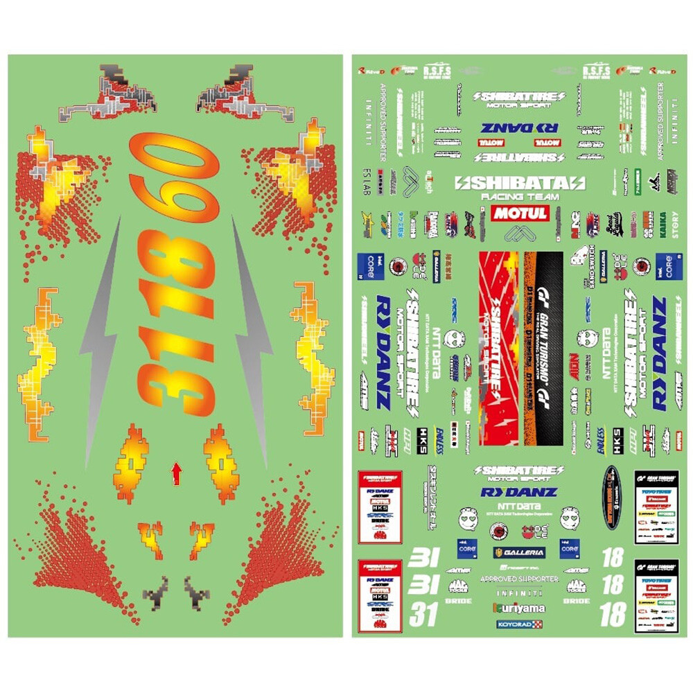 R31 House SHIBATA Drift Racing Team 2023 Version Sticker Set #R31W439 ...