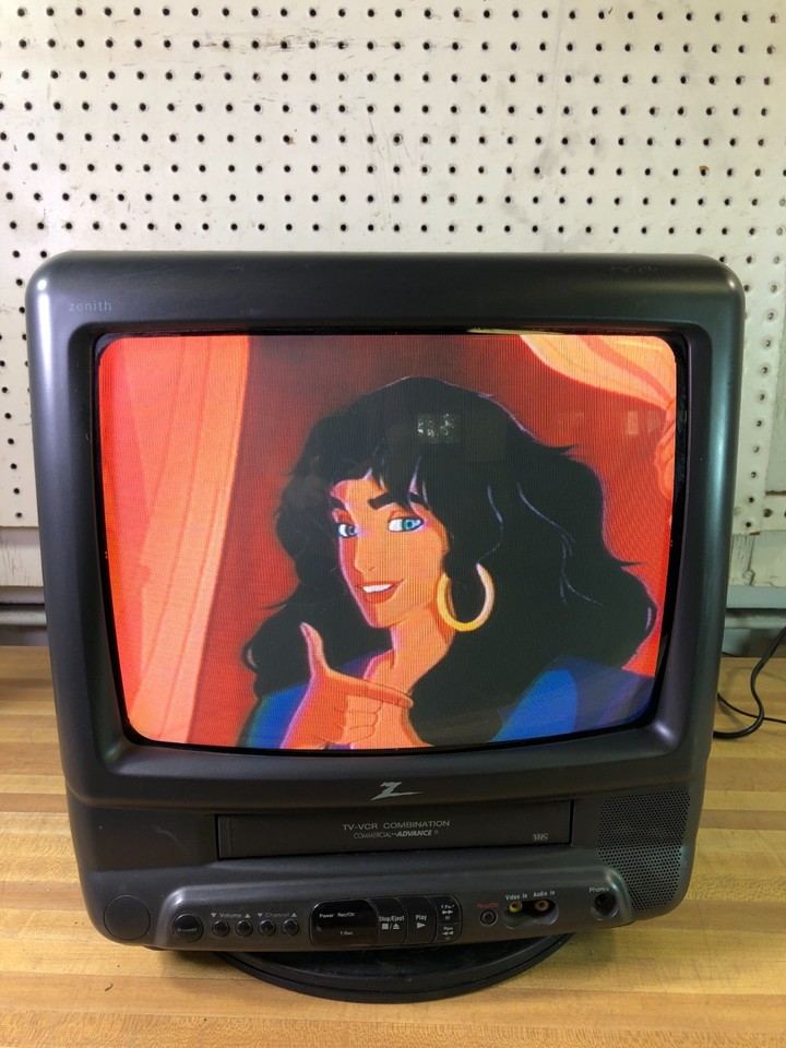 Zenith TVBR1322Z 13" CRT TV VHS VCR Player A/V Inputs for Retro Gaming ...