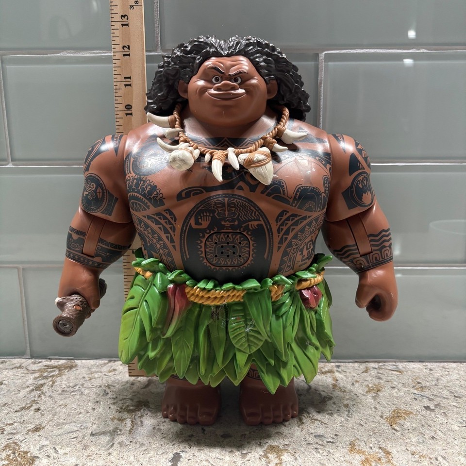 Disney Moana Maui Talking Action Figure With Hook And Tattoos 9 voice ...
