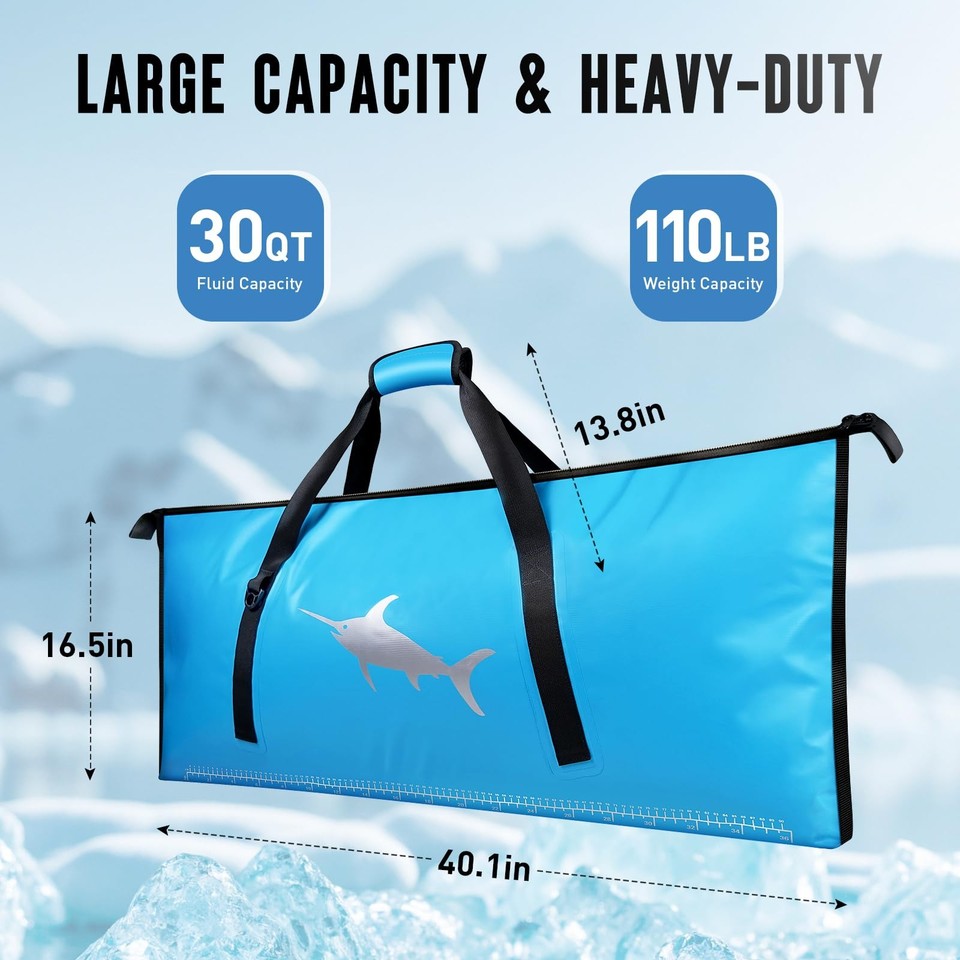 Fish Cooler Bags for Fishing,Insulated Fish Bag 40.1"X16.5" Fish Kill ...