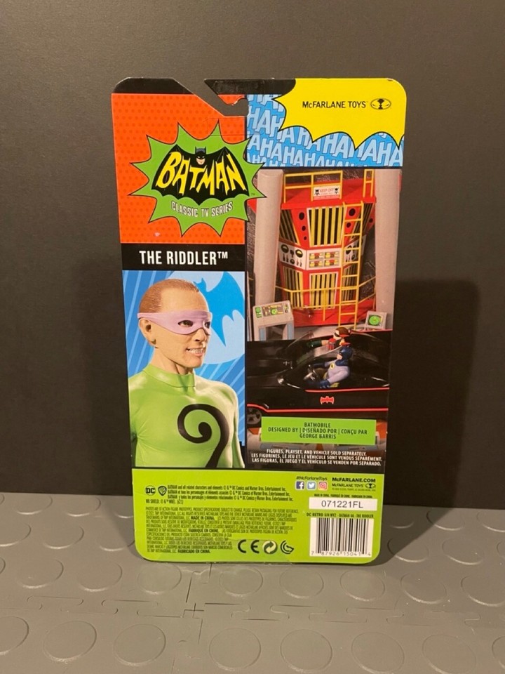 DC McFarlane Toys The Riddler Retro 1966 Classic TV Series Batman 6 ...