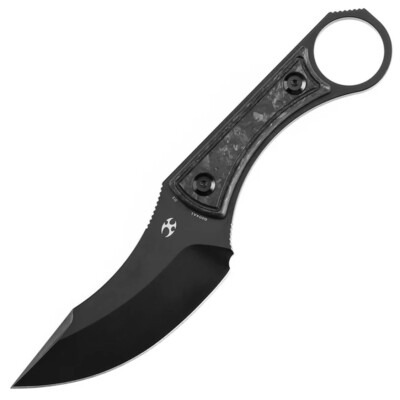 Kansept Knives Niko Shredded Carbon Fiber D2 Steel Fixed Blade Knife ...