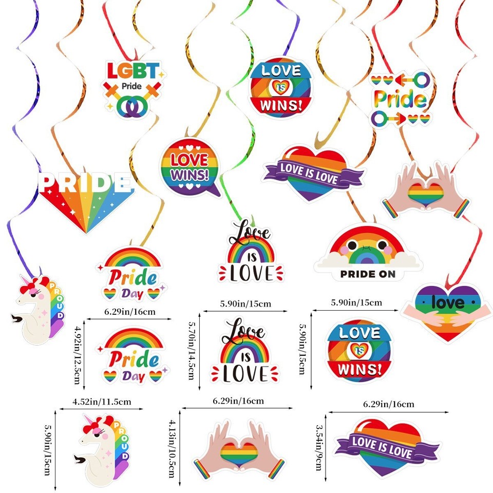 Pride LGBTQ Decorations Pride Month Flag Balloon Rainbow Gay Flag ...