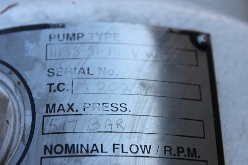 Marshalsea Hydraulic Pump XW Pump 8 x 3, 1198-51-HL-V-WG NEW Old Stock ...
