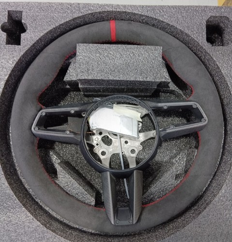 Alcantara Round Steering Wheel Fit Porsche Taycan Macan Cayenne 911 GT3 ...