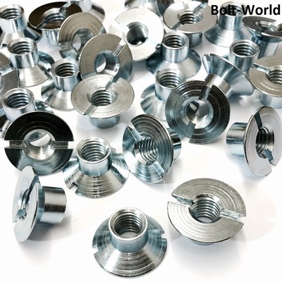 SLOTTED COUNTERSUNK NUTS FREE CUTTING STEEL BRIGHT ZINC PLATED M3 M5 M6 ...