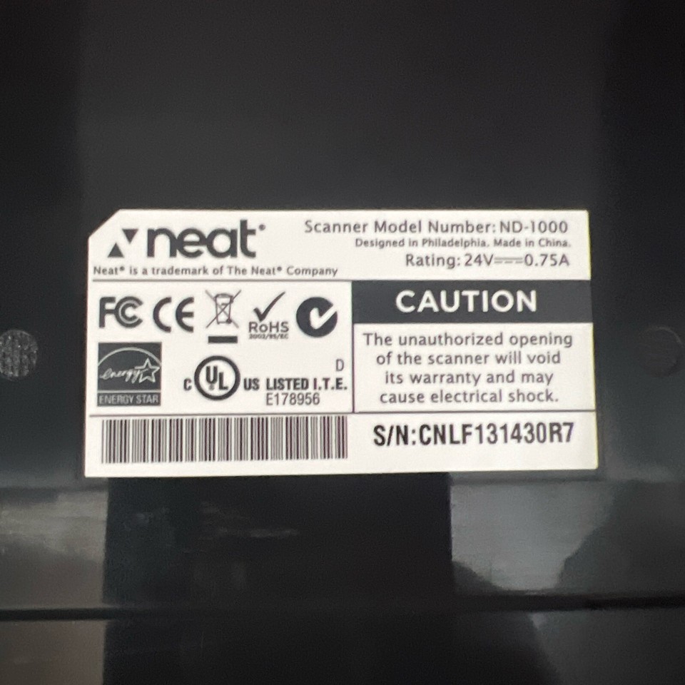 🔥 Neat Desk ND-1000 Desktop Receipt Document Scanner Digital Filing ...