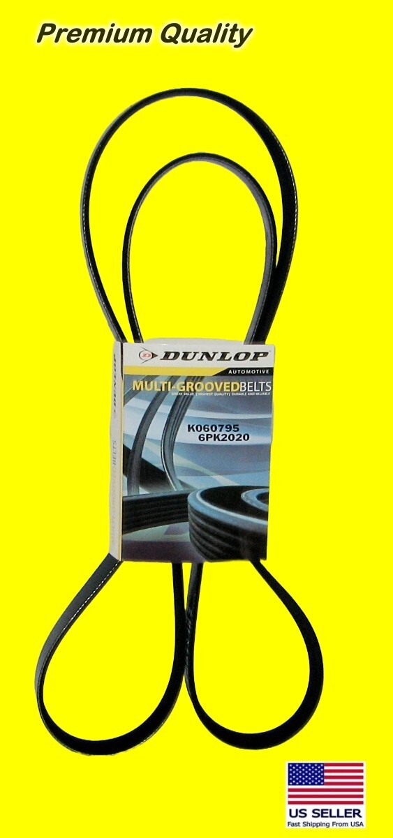Dunlop K060795 / 6PK2020 Premium Serpentine Drive Belt for Dodge Ram ...