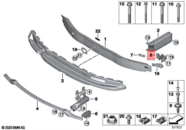 Genuine BMW M2 M3 M4 GTS F80 F82 Support Front Axle Support Left ...