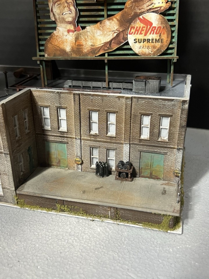 N Scale Built Up “Chevron Distribution Center” Custom Weathered Diorama ...