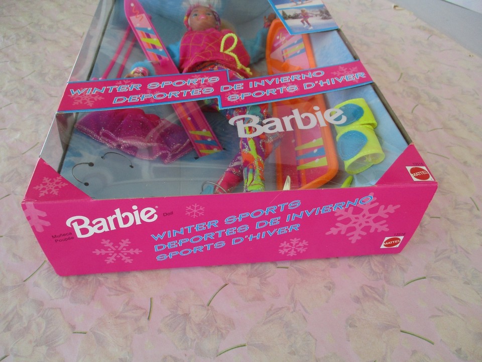 1994 Bend & Move Barbie Winter Sports Doll 13516-Foriegn Edition-NRFB ...