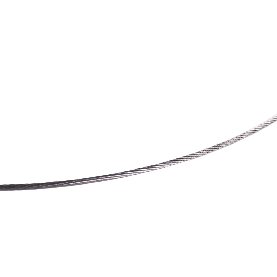 Hoisting Lifting 7x7 1mm Dia Stainless Steel Flexible Wire Rope 177Ft ...