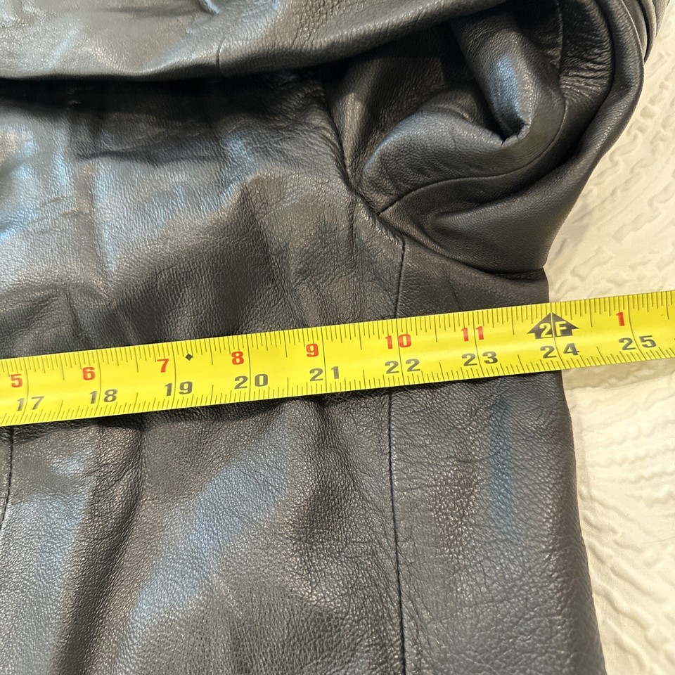 J.Ferrar Black Genuine High Quality Leather Mens Blazer 3 Button Jacket ...