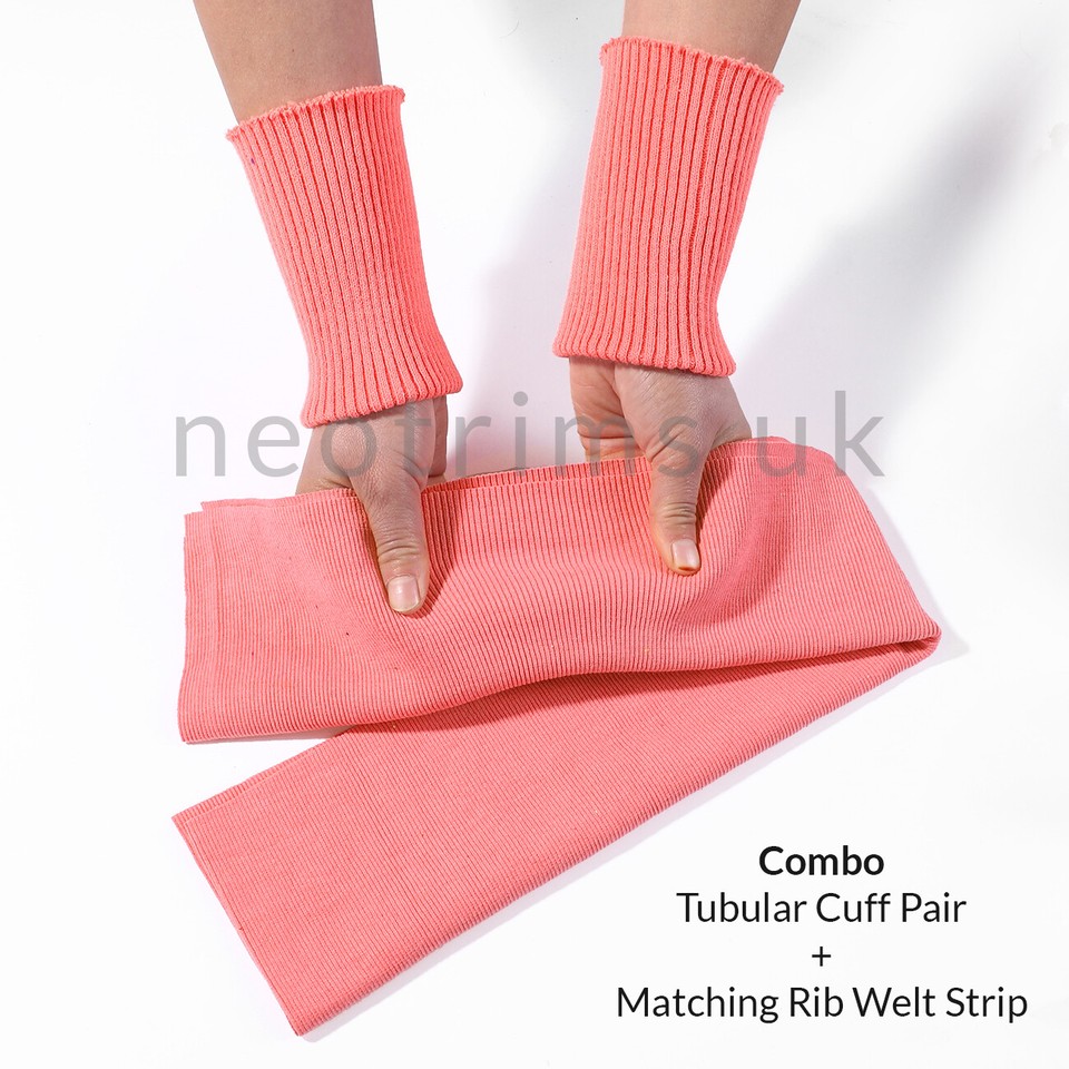 Rib Knit Cuffing Tubular & Matching Waistband Ribbing Welt Trimming,28 ...