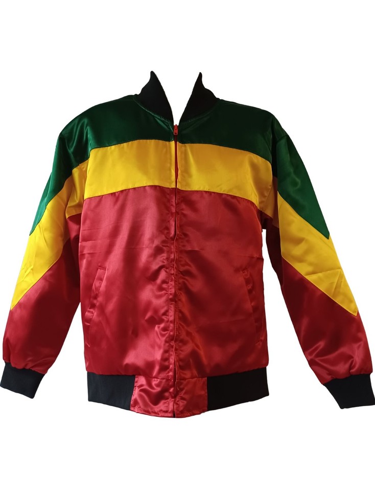 Rasta Flag Jacket Bob Marley Style Costume Tour Rastafari Colors ...