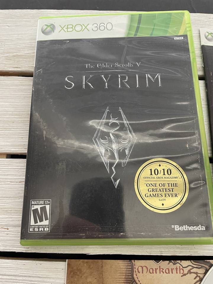 Skyrim The Elder Scrolls V: Skyrim (Xbox 360) With Manual Map ...