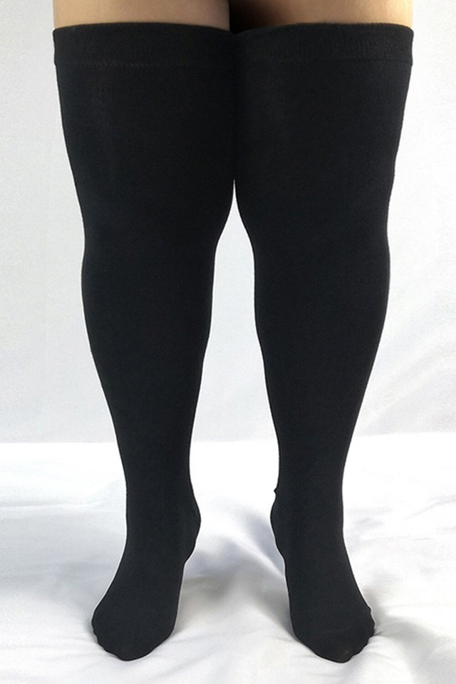 Plus Size Knee High Socks,Thick Thigh Over Knee Socks,Winter Warm High ...