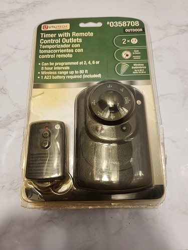 UTILITECH 0358708 Timer With Remote Control Works Up To 80 Ft. Read | eBay