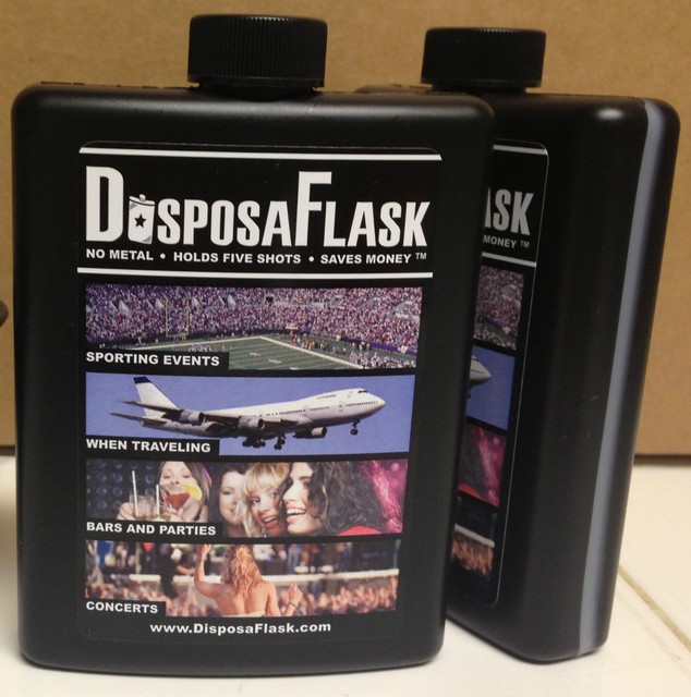 DisposaFlask Plastic Alcohol Flask - Black (4 Pack) for sale online | eBay