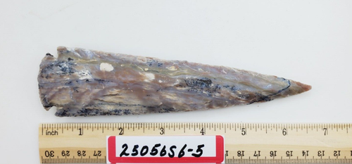 6.7" Spearhead - Lance Head - Drill Point - Knife - Hand Knapped Agate ...