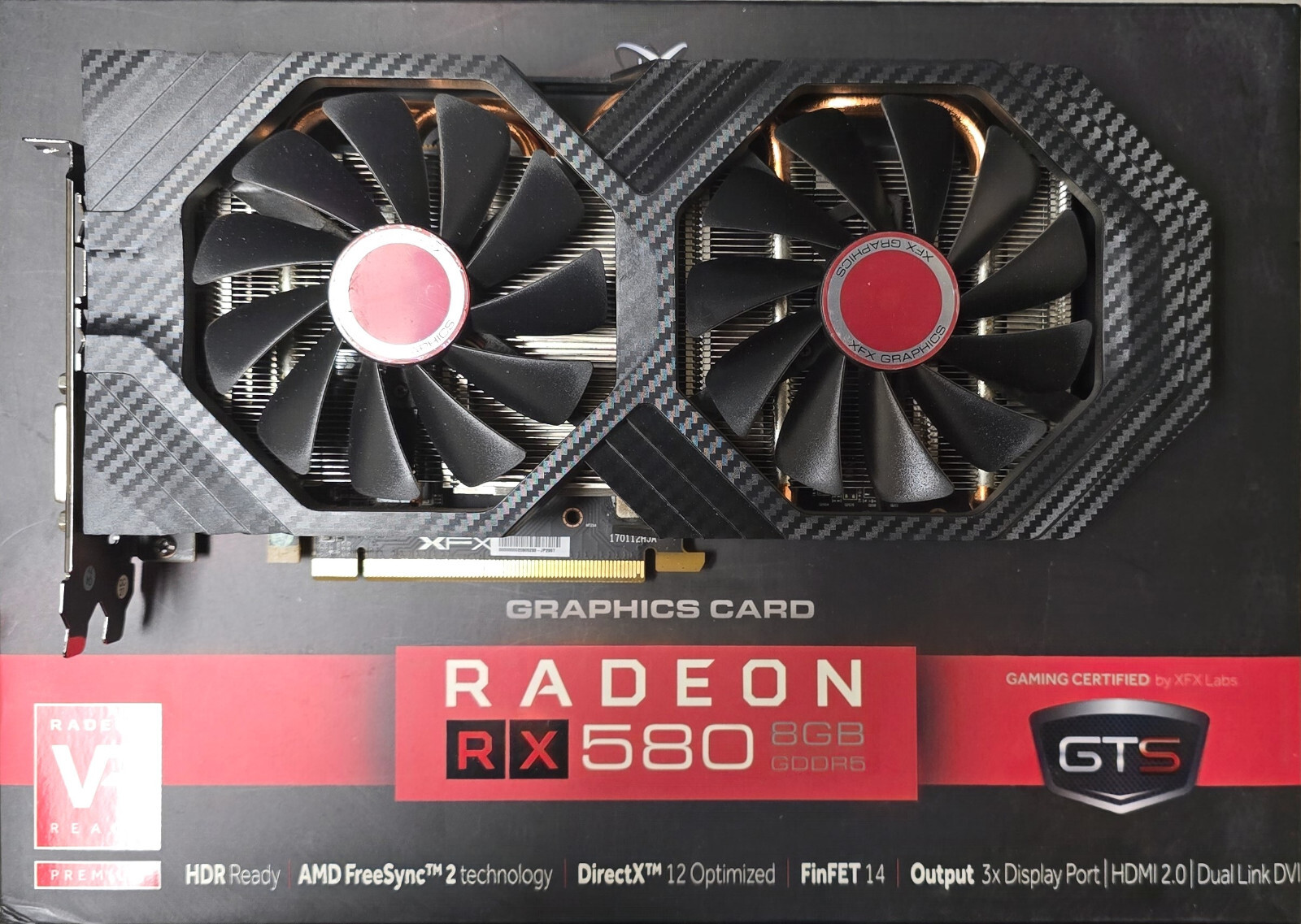 XFX AMD Radeon RX 580 Black Edition 8GB GDDR5 Graphics Card (RX ...