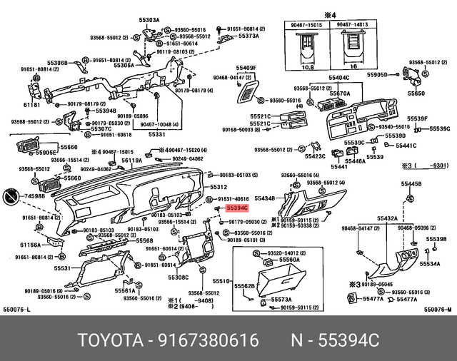 Genuine OE bolt w/washer 9167380616 for TOYOTA 91673-80616 online ...