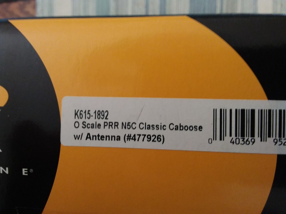 K-Line PRR O Scale N5C Classic Caboose w/ Antenna & Smoke Unit (mth ...