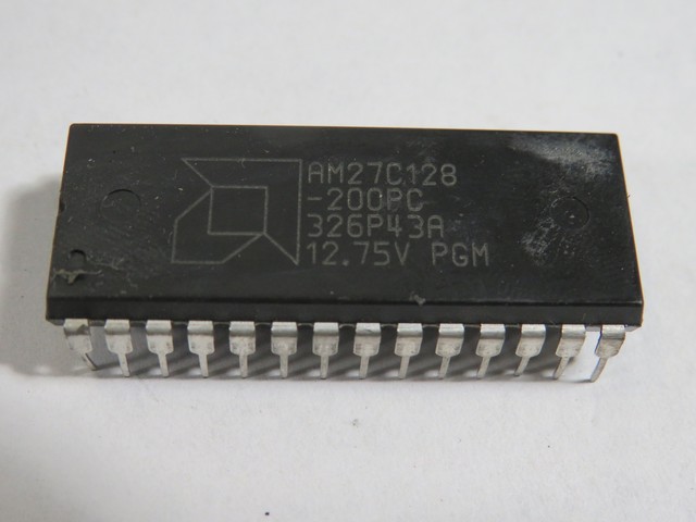 AMD AM27C128-200PC UV Erasable Programmable Read-Only Memory 12.75V PGM ...