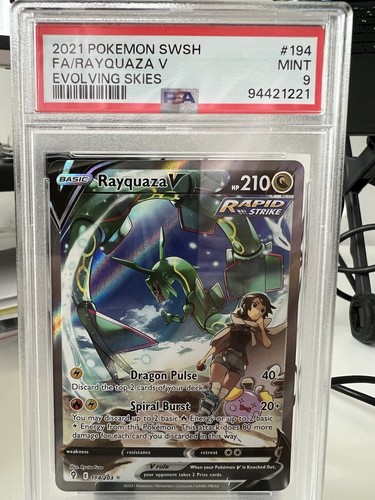 POKEMON RAYQUAZA V 194/203 2021 SWSH EVOLVING SKIES PSA 9!! | eBay