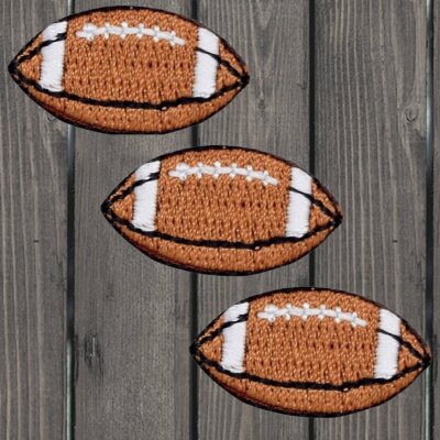 Mini Football Embroidered Patch — Iron On | eBay