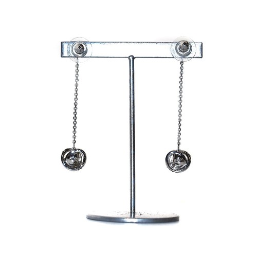 Swarovski Generation Drop Earrings For Both Ears, Round Rhinestones ...