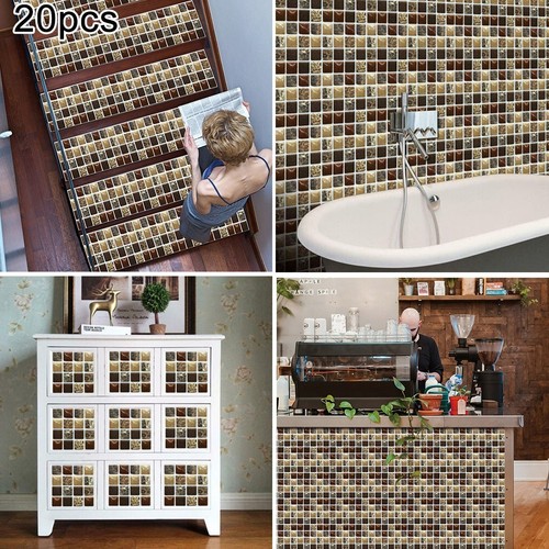 Stickers Muraux Carrelage Imperm??able 10*10cm 20 Pcs/Set R??sistant ?? l'Huile | eBay