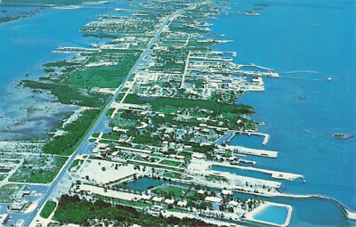 Postcard Aerial View Marathon Florida Keys | eBay