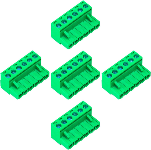 5 Pack 5.08Mm Pitch Phoenix Type Connector 6 Pin PCB Screw Terminal ...