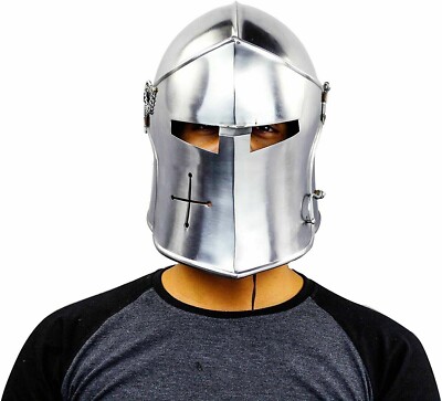 Medieval Knight Templar Barbuda Helmet Crusader Armor Helmet Halloween ...