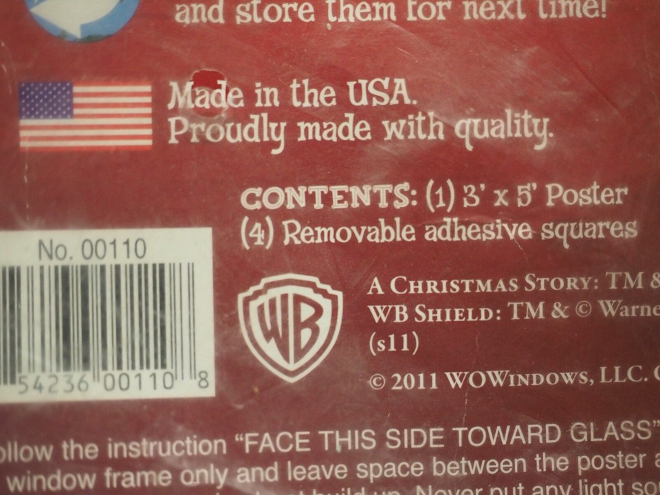 A Christmas Story WOWindow Leg Lamp Window Poster New 5 Feet Tall! | eBay