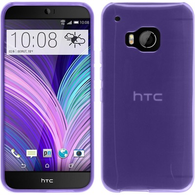 Silicone Case for HTC One M9 transparent purple + protective foils | eBay