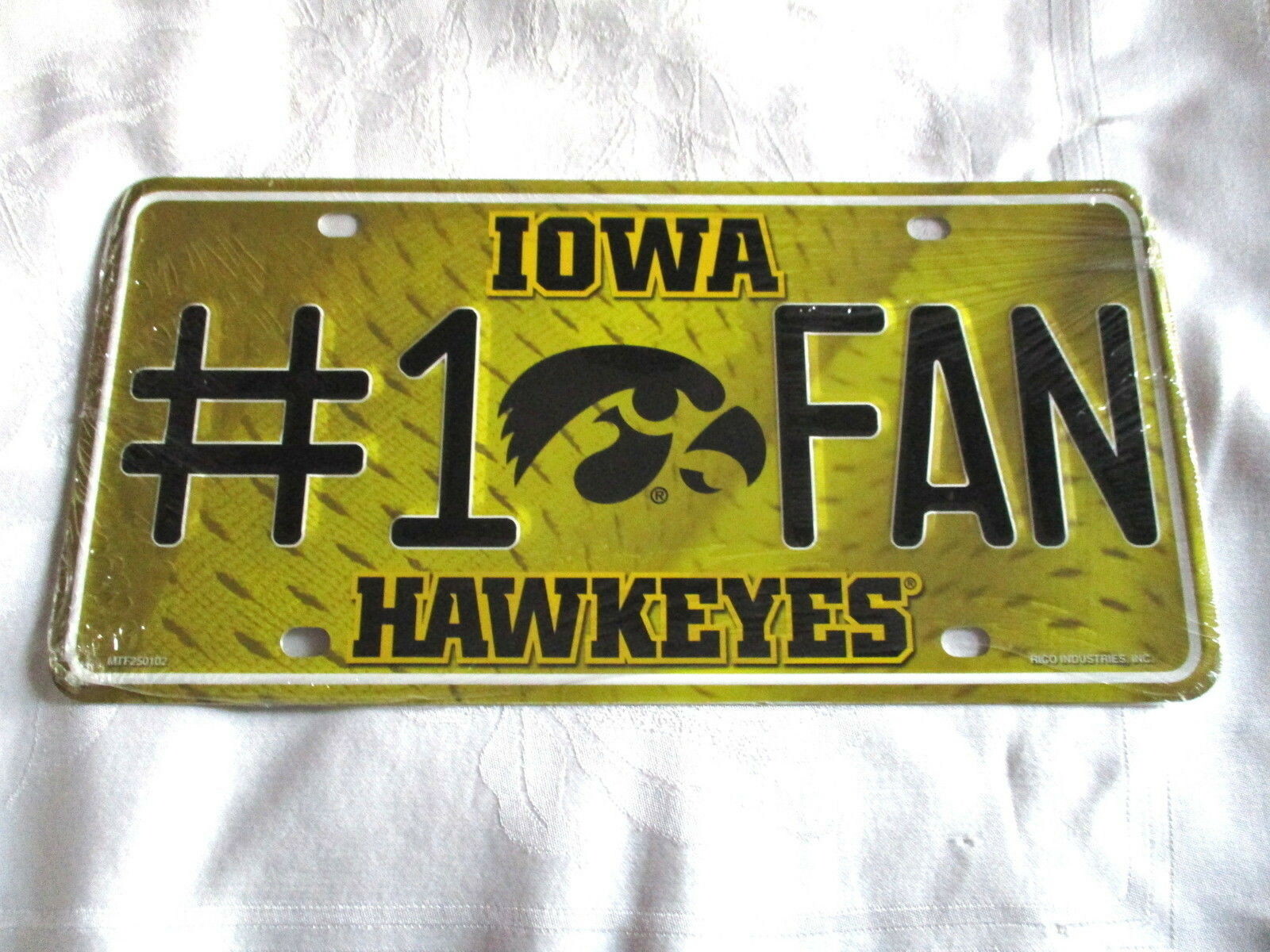 IOWA HAWKEYES #1 FAN EMBOSSED METAL LICENSE PLATE #04b - NEW | eBay