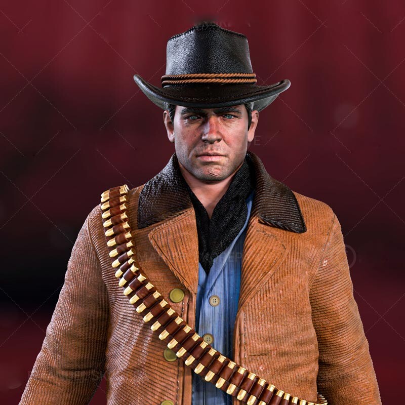1/6 34cm Arthur Morgan 3D print Figure Model Kit Unpainted Unassembled ...