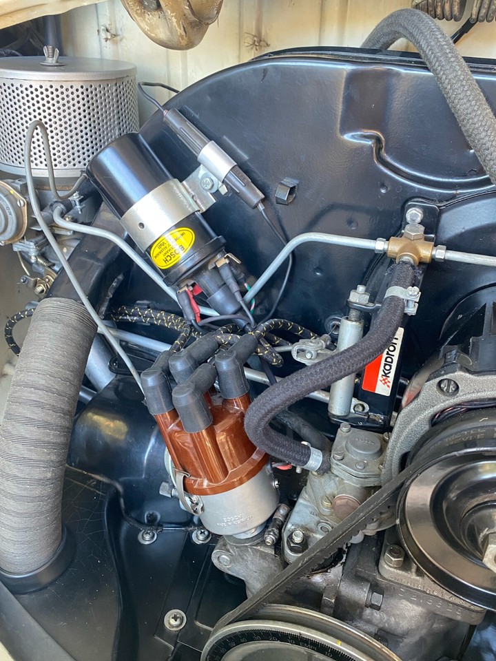 Universal 7mm Vintage Cloth Spark Plug Ignition Wire Kit Aircooled VW ...