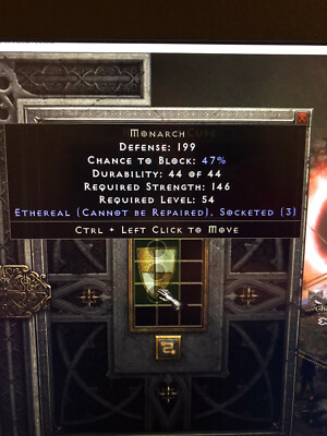 Diablo 2: Resurrected 3OS ETH Ethereal Monarch Shield SC PC | eBay