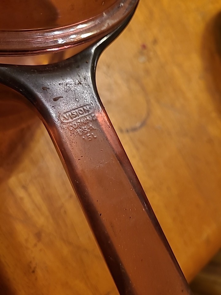 Vintage Visions Cookware Amber Glass Set Pans Lid 10pc Corningware ...