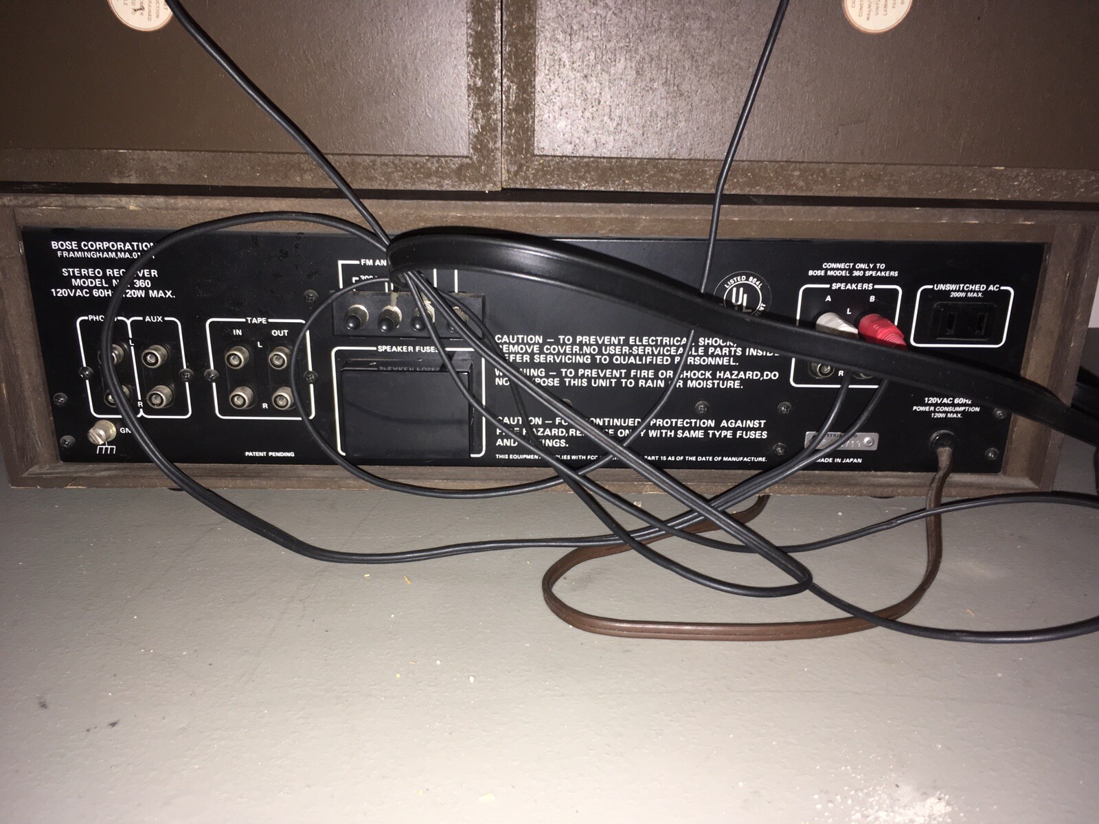 Vintage 1977 Bose Model 360 Receiver AND Matching 300 Series Speakers ...