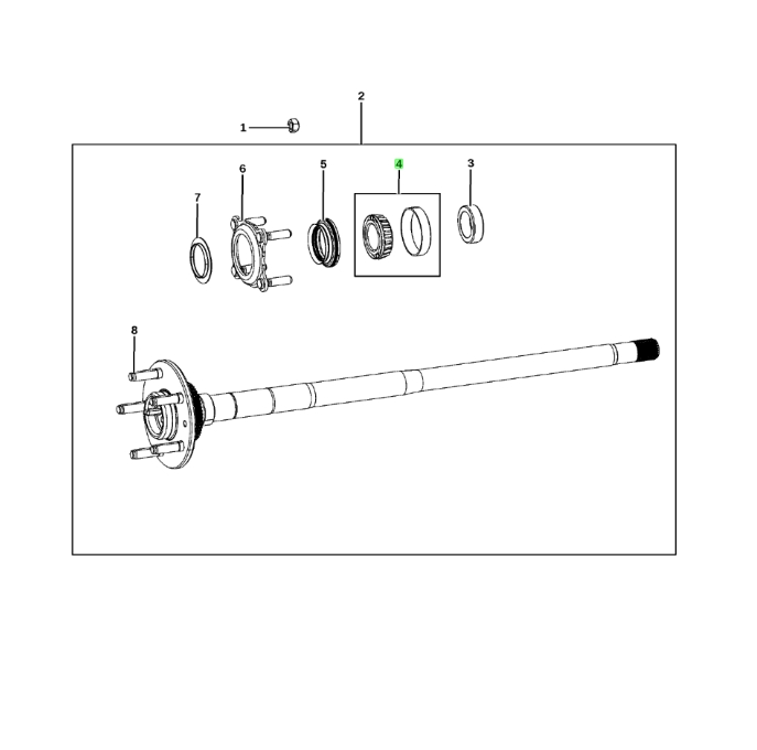 Original genuine rear axle bearing 68507420AA suitable for Wrangler JL ...