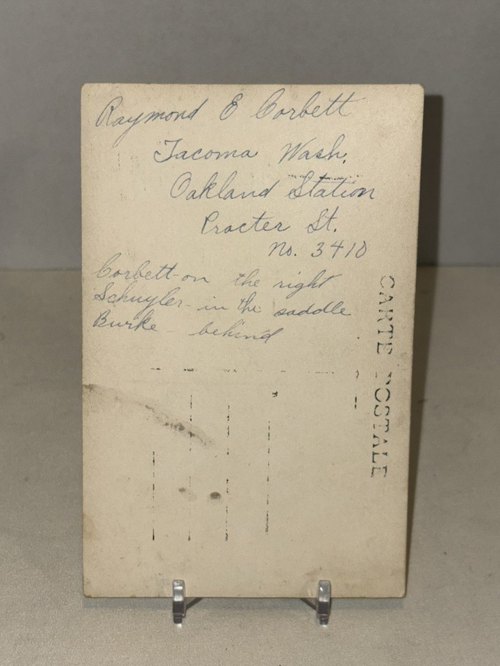 6 WW1 U.S. Army Soldiers on Horseback with Names Real Photo 4 Postcards ...