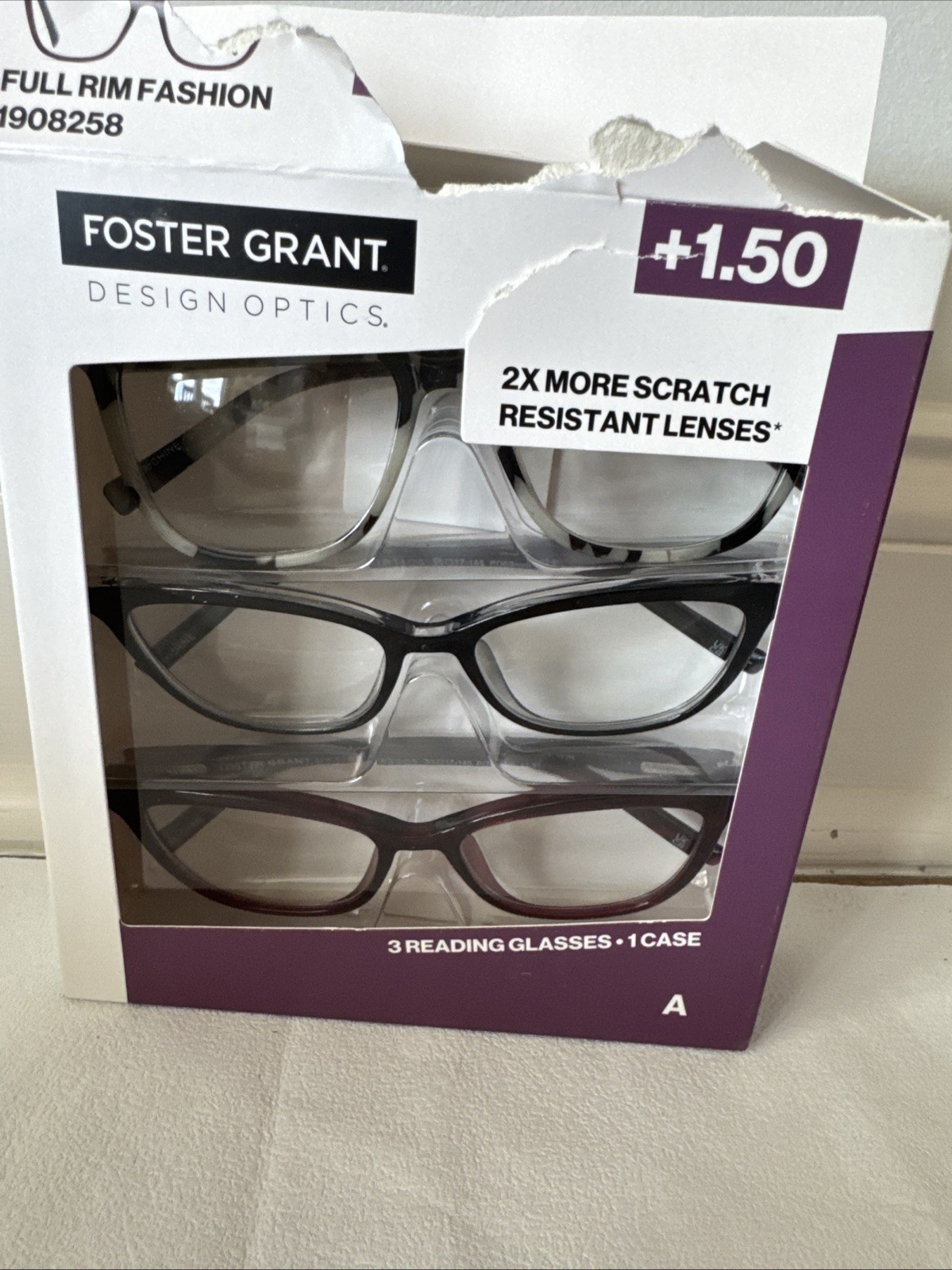 Design Optics Foster Grant Reading Glasses 3 Pack +1.50 Various Styles ...