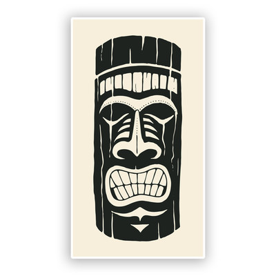 2 x Tiki Mask Vinyl Stickers Travel Luggage #7493Â | eBay